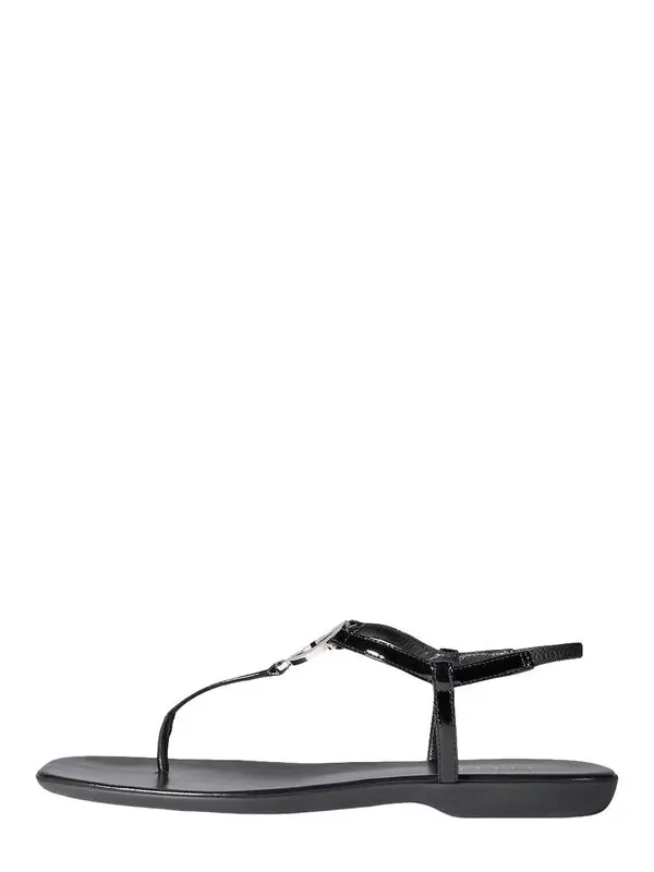 Gucci Thong Sandal With Interlocking G - Black