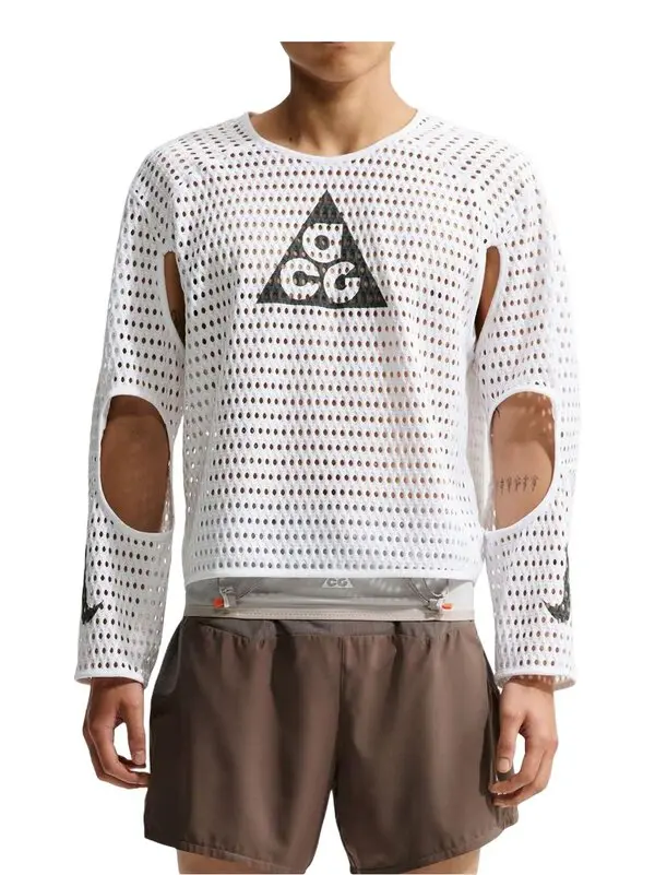 Nike X Radical Airflow Long Sleeve Running Top - White/anthracite
