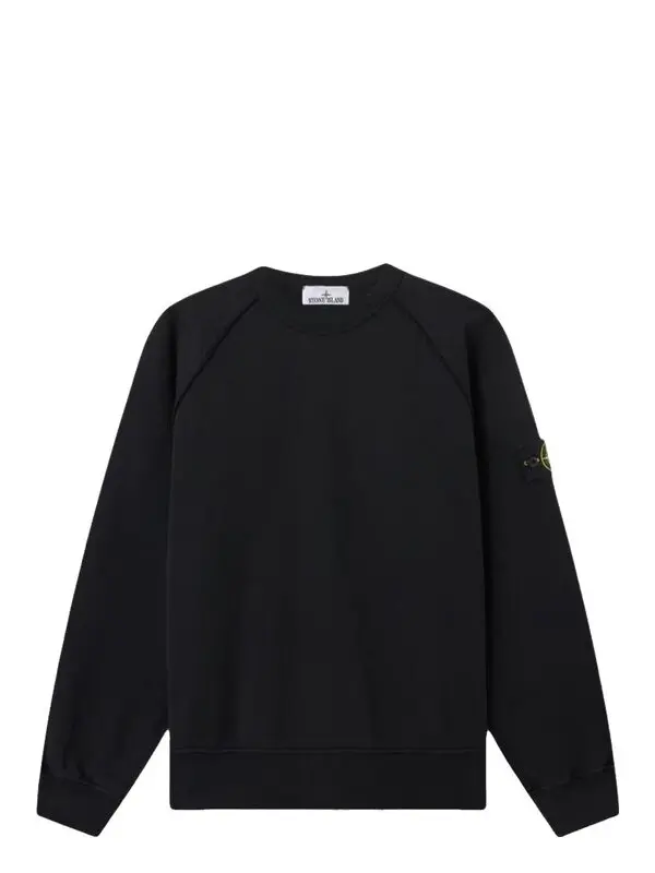 Stone Island 6100041 Oversized Crewneck Sweatshirt - Black