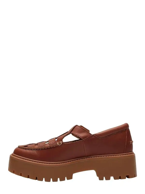 Timberland Stone Street Platform Buckle Shoe - Rust Full-grain