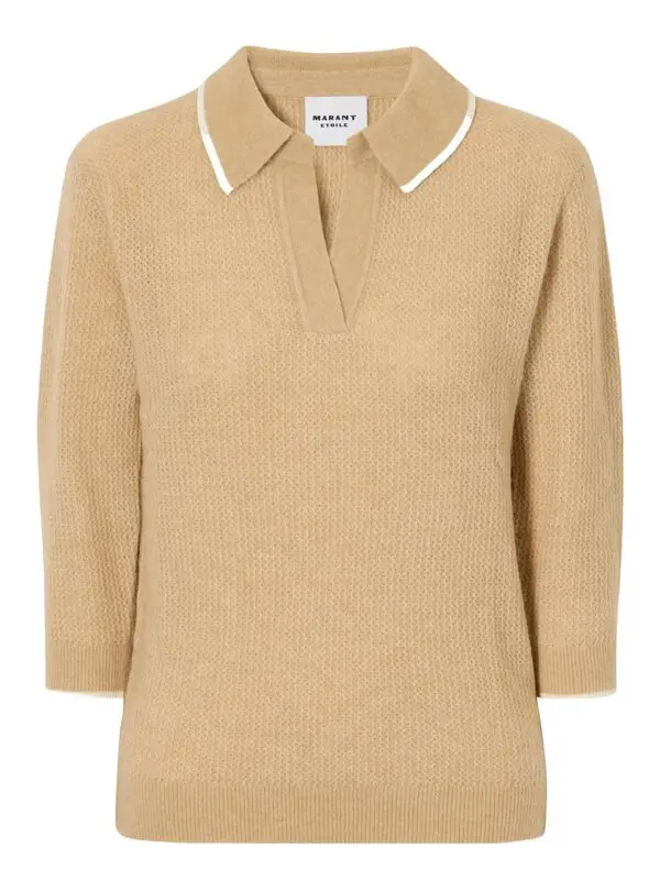 Isabel Marant Étoile Ribbed-detail" Wool-blend Knitted Polo - No