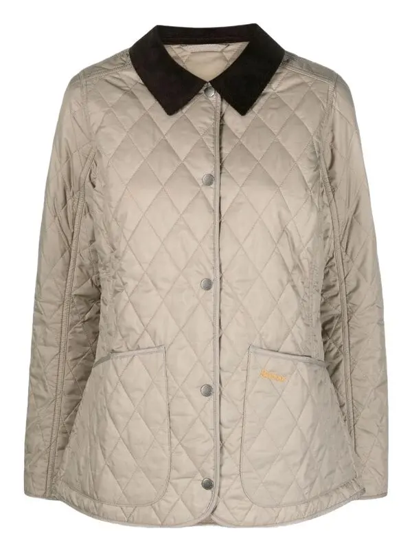 Barbour Quilted Diamond Jacket With Classic Collar - Nude