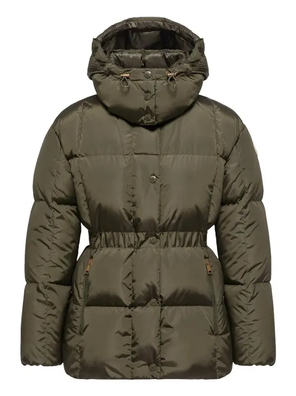 Moncler Agneux Belted Down Jacket - Dark Green