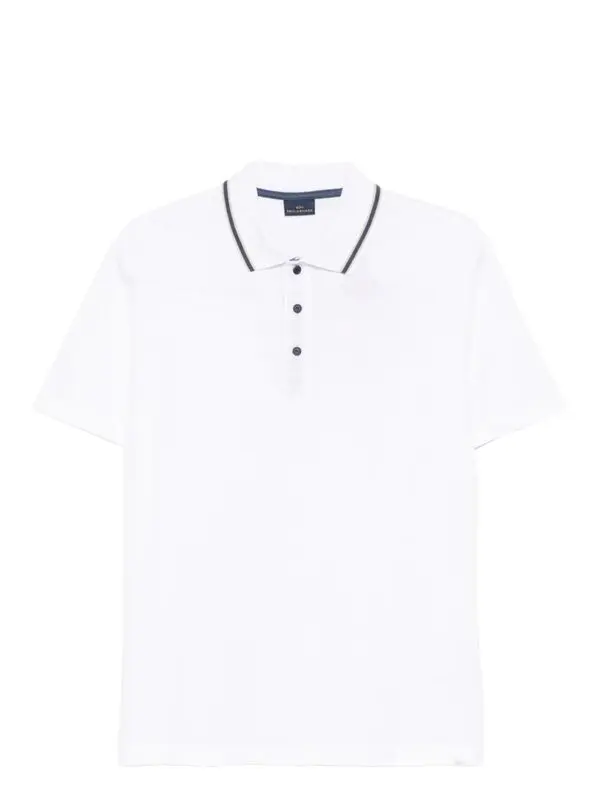 Paul & Shark Contrast-trim Cotton Polo Shirt - White