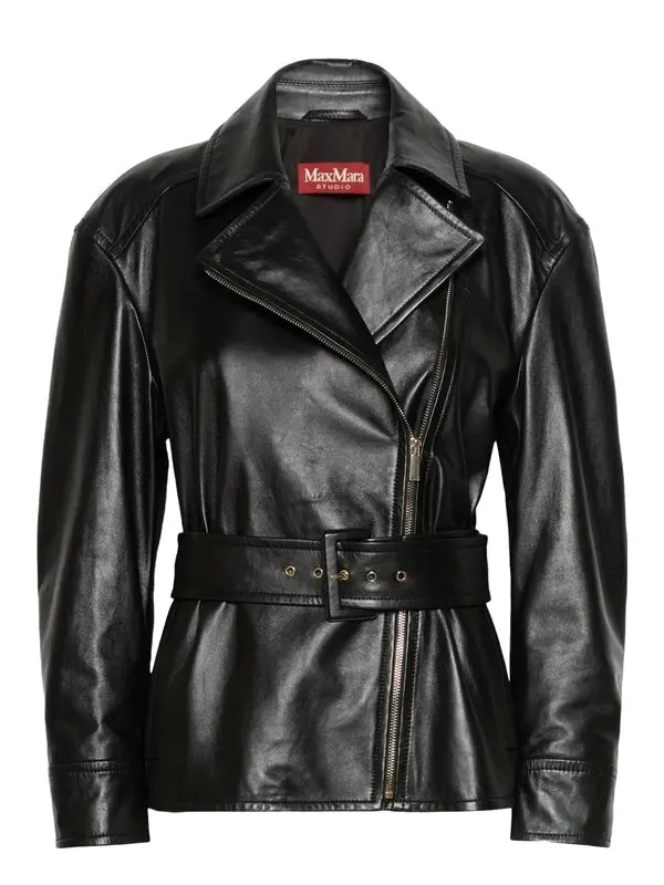 Max Mara Belted Zip Jacket - Black