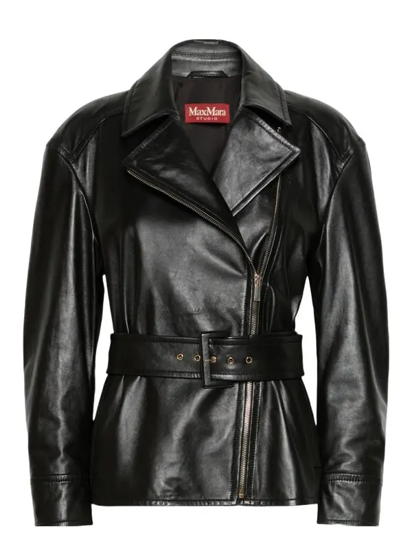 Max Mara Belted Zip Jacket - Black