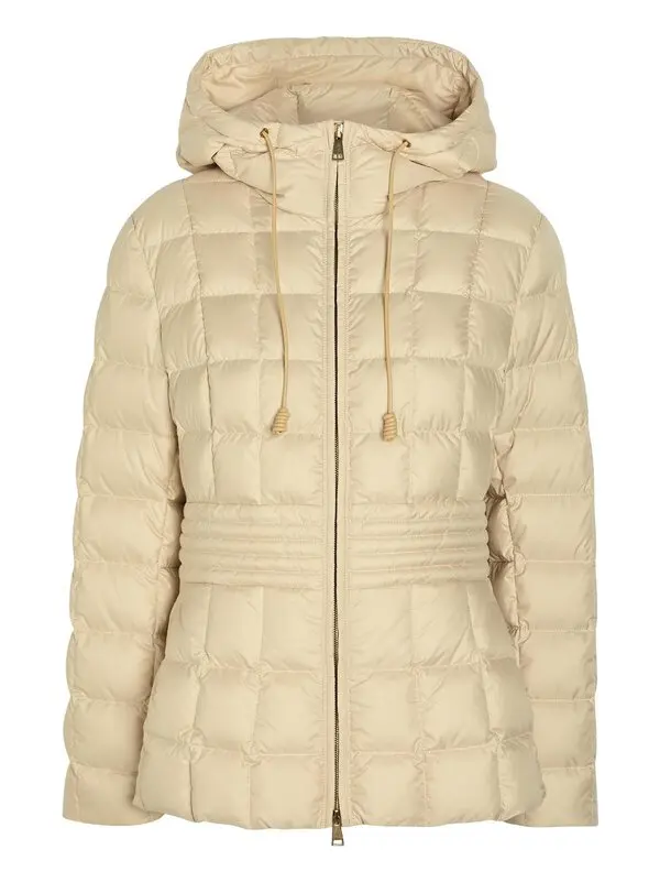 Moncler Engoulevent Hooded Quilted Shell Jacket - Beige