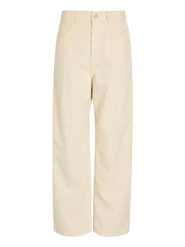 RÓHE Corduroy Wide-leg Trousers - Off White