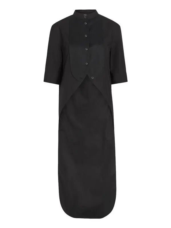 JW Anderson Bib Cotton-poplin Shirt - Black