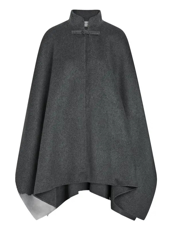 RÓHE Pankou Wool And Cashmere-blend Cape - Dark Grey