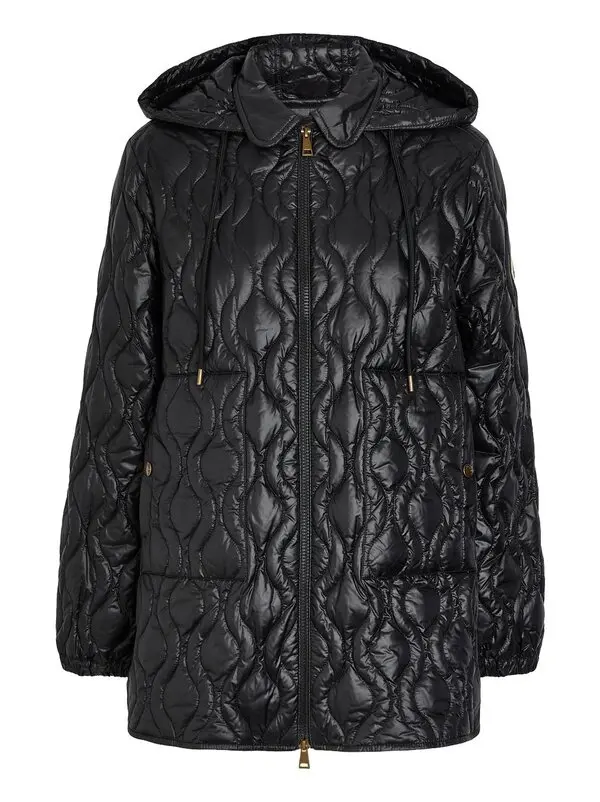Moncler Balette Quilted Hooded Jacket - Black