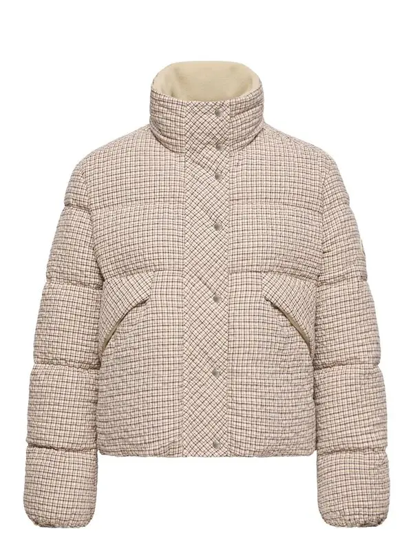 Moncler Cloante Short Down Jacket With Fleece Collar - Beige
