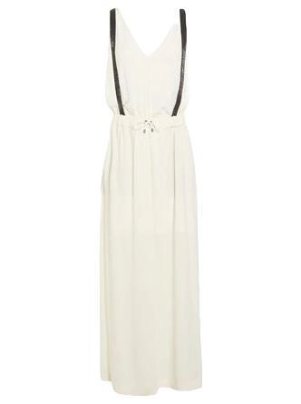 Brunello Cucinelli Ivory Silk Maxi Dress - White