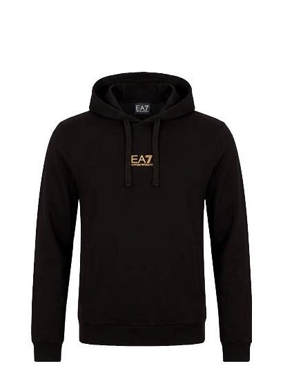 EA7 Cotton French Terry Hoodie - Black