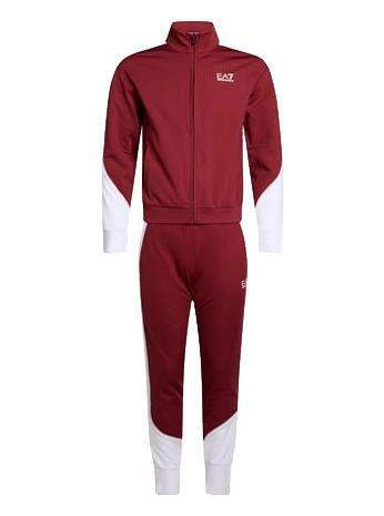 EA7 Tracksuit Burgundy Size Polyester, Elastane - Red