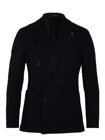Tagliatore Blazer Size Polyester, Virgin Wool, Acrylic - Navy