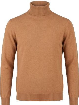 JEORDIE'S Merino Wool Cashmere Turtleneck Sweater - Beige