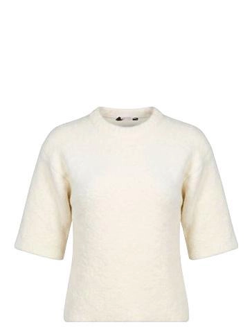 Fabiana Filippi Cashmere, Viscose, Silk, Polyester, And Elastane Sweater - White