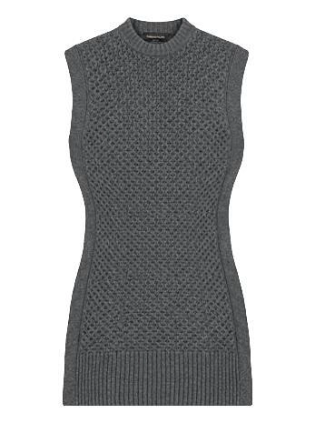 Fabiana Filippi Sleeveless Virgin Wool, Silk, And Cashmere Sweater - Grey