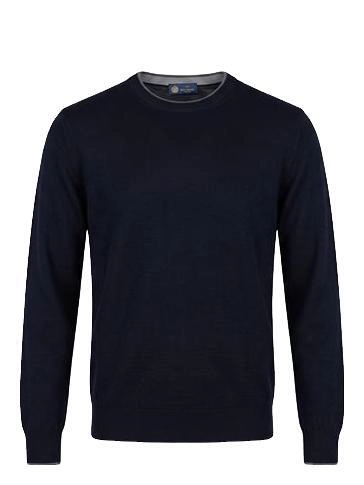 Paul & Shark Virgin Wool And Silk Blend Sweater - Midnight Blue