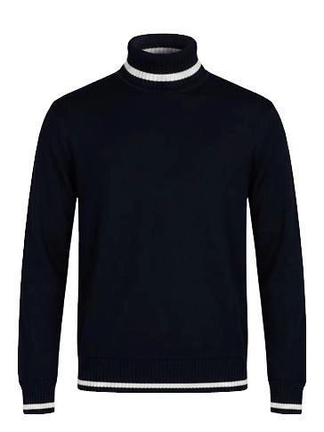Paul & Shark Virgin Wool Turtleneck Sweater - Blue