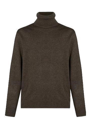Paul & Shark Virgin Wool, Viscose, And Cashmere Turtleneck Sweater - Brown