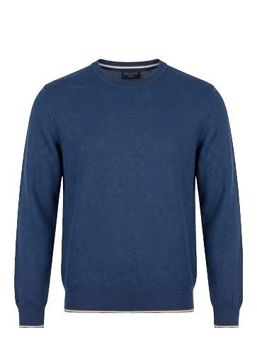 Paul & Shark Virgin Wool And Lyocell Crewneck Sweater - Blue