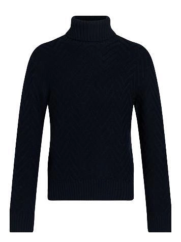 Paul & Shark Midnight Virgin Wool Turtleneck - Blue
