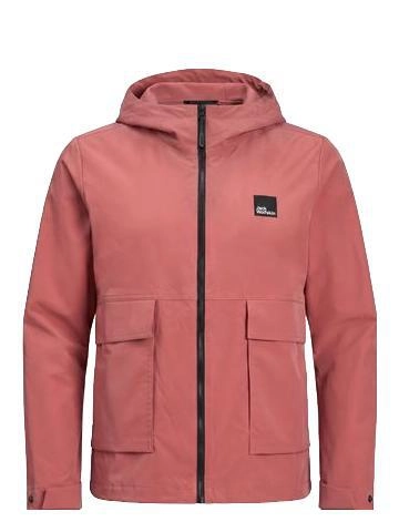 JACK WOLFSKIN Hooded Windbreaker Jacket - Pink