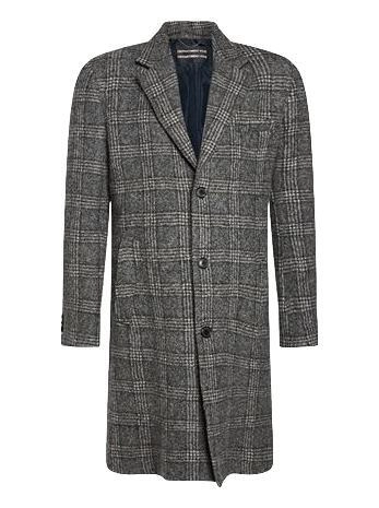 DEPARTMENT 5 Single-breasted Checked Wool Coat - Grey