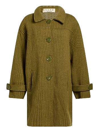 SIYU Jacquard-knit Merino Wool Coat - Green