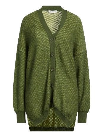 MANILA GRACE Acrylic, Mohair Wool, Polyamide, Wool Cardigan - Green