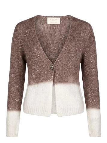 KAOS Polyamide, Acrylic, Polyester, Mohair Wool, Wool Cardigan With Sequins - Grey
