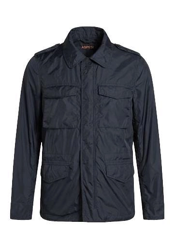 Aspesi Midnight Polyamide Windbreaker Jacket - Blue