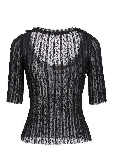 Max & Co. Polyamide And Elastane 3/4 Sleeve Sweater - Black