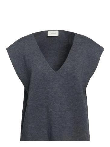 VICOLO Wool Sleeveless V-neck Sweater - Grey