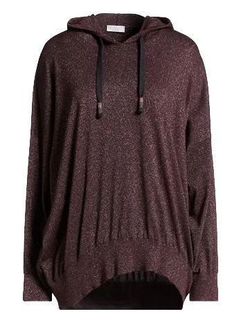 Brunello Cucinelli Cashmere Blend Hooded Sweater - Plum