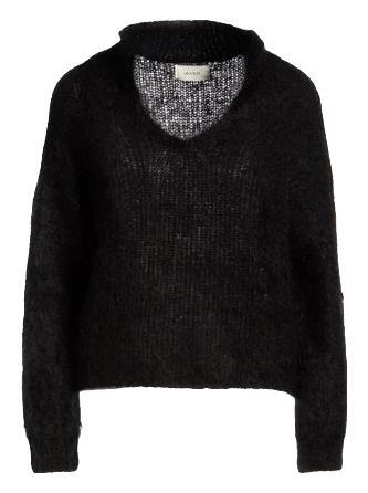 VICOLO Superkid Mohair Blend V-neck Sweater - Black
