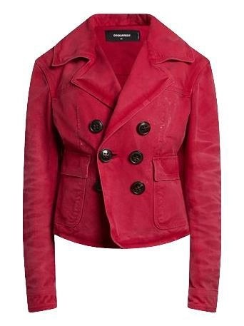 Dsquared2 Cotton Tie-dye Double-breasted Jacket - Red