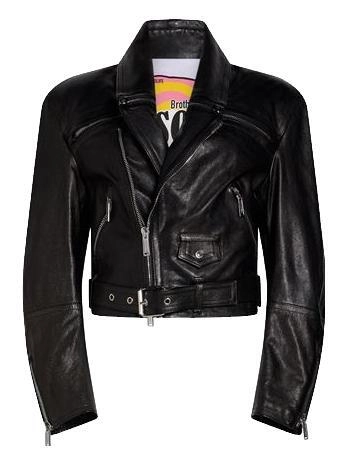 Dsquared2 Leather Biker Jacket - Black