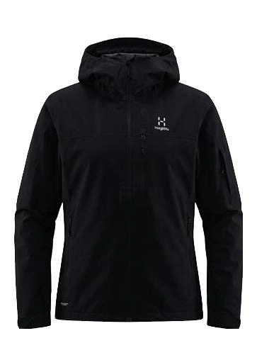 HAGLOFS Recycled Polyester Windbreaker Shell Jacket - Black