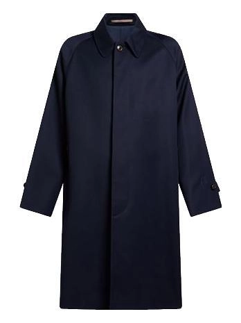 JACOB COHЁN Overcoat & Trench Coat In Midnight Virgin Wool - Blue