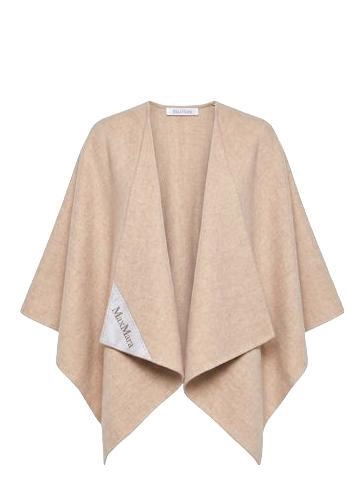Max Mara Alpaca Wool Blend Cape - Beige