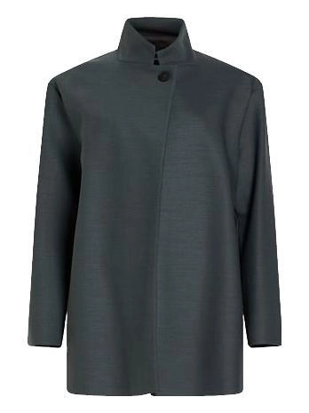 Fabiana Filippi Viscose, Silk, And Cotton Overcoat - Deep Teal