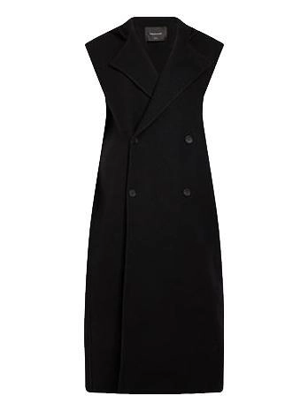 Fabiana Filippi Virgin Wool Sleeveless Coat - Black
