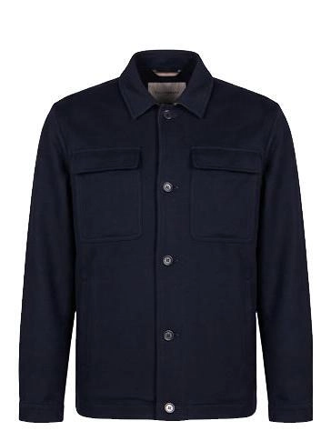 Paul & Shark Virgin Wool Overshirt - Blue