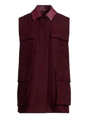 Max Mara Burgundy Virgin Wool, Alpaca Wool, And Cashmere Vest - Red