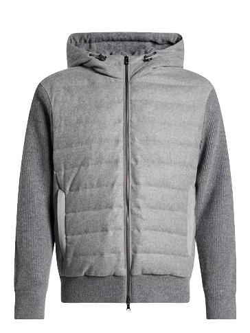 Paul & Shark Virgin Wool & Cashmere Down Puffer Jacket - Grey