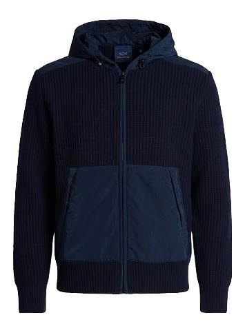 Paul & Shark Virgin Wool And Nylon Hooded Jacket - Navy