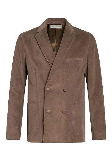 Officine Générale Blazer Size Cotton, Elastane - Grey